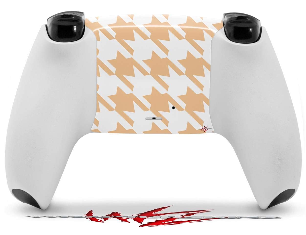 WraptorSkinz Skin Wrap compatible with Sony PS5 DualSense Controller Houndstooth Peach (CONTROLLER NOT INCLUDED)