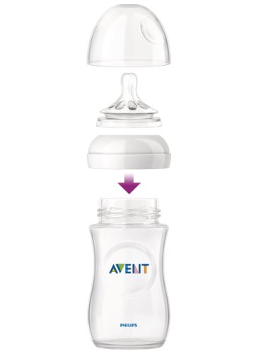 Philips AVENT BPA Free Natural Polypropylene Bottle, 9 Ounce, 2 Pack