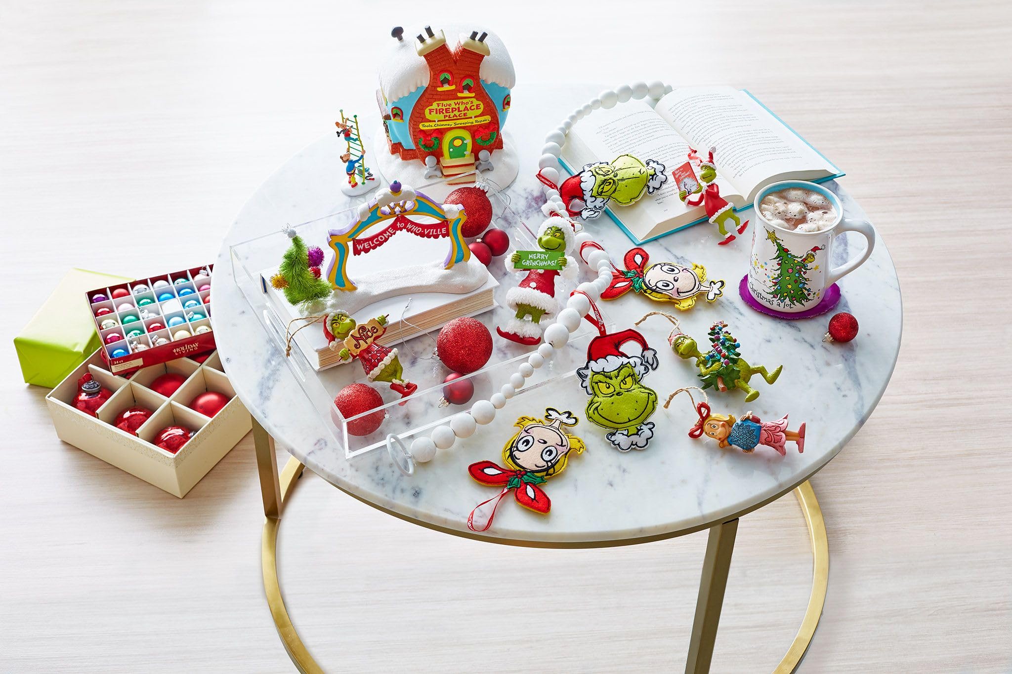 Department 56 Dr. Seuss The Grinch Village Flue Who's Fireplace Place Lit Building, 8.5 Inch, Multicolor