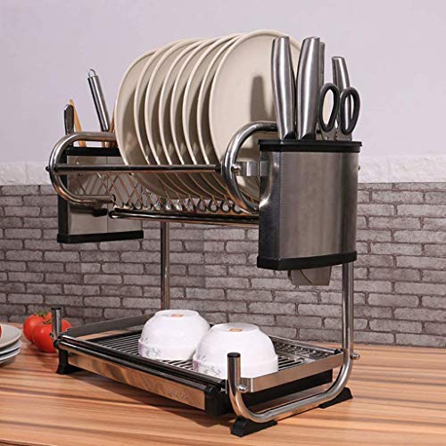STRAW Stainless Steel Drain Rack, Kitchen Shelf Storage Dish Rack Drain Bowl Rack, Save Space