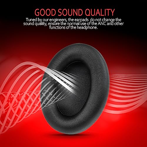 Krone Kalpasmos Professional Replacement Earpads for Sony WH-1000XM3, Compatitable with Sony WH-1000XM3 Noise Cancelling Headphone Luxury Soft Leather Memory Foam Black