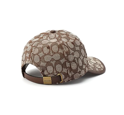Coach Women's Signature C Jacquard Baseball Cap, Stone 1941 Saddle