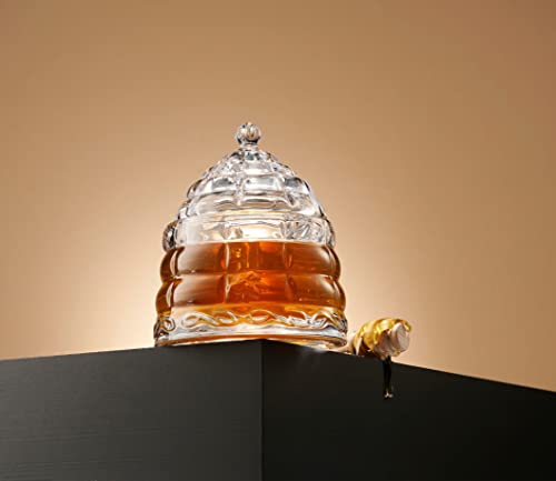 Studio Silversmith Crystal Honey Jar, Beehive Honey Dish