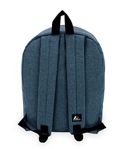 Everest Unisex-Adult's Basic Denim Backpack, Dark Navy, One Size