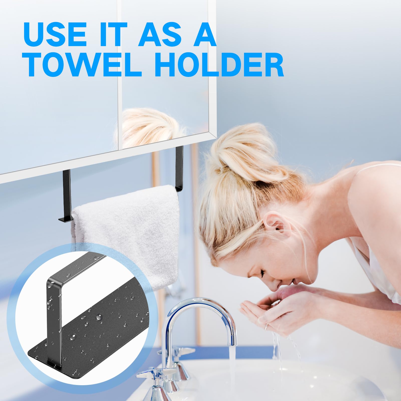 LECTRUS Powerful Magnetic Hanger Organizer Stacker- Easy Install for Dryer and Washer, Space Saving Hanger Holder for Your Laundry Room, Durable Premium Metal Material Hanger Stand, Black (White)