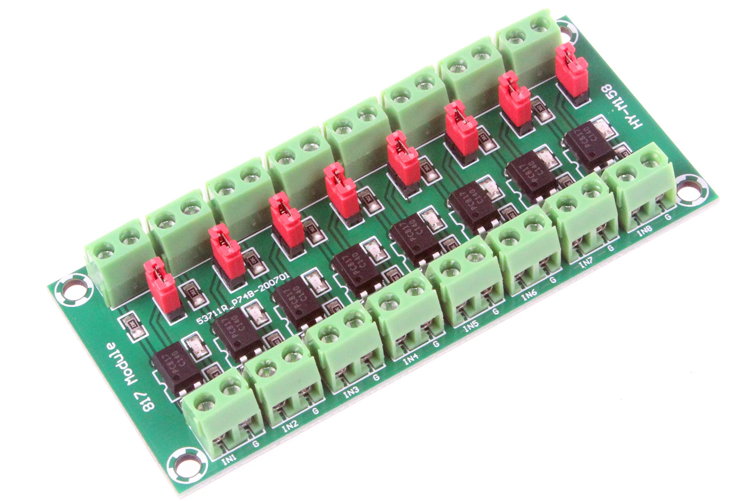 NOYITO PC817 8-Channel Optocoupler Isolation Board Voltage Converter Adapter Module 3.6-30V Driver Photoelectric Isolated Module