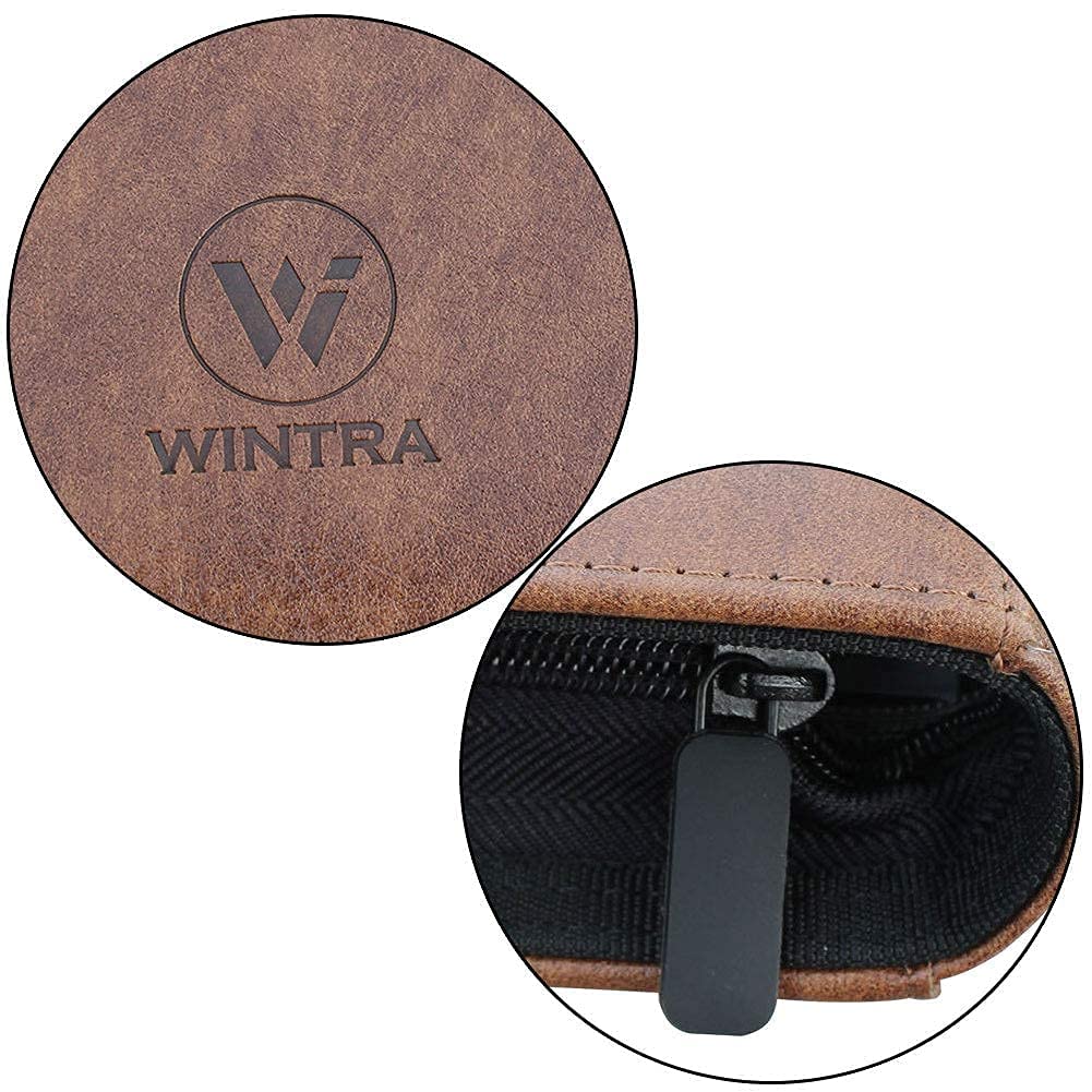 WINTRA 504 Pockets Classical Brown leather Card Binder, Premium 9-Pocket Trading Card Collectors Album, Side Load Card Holder for Various Trading Cards (Brown)