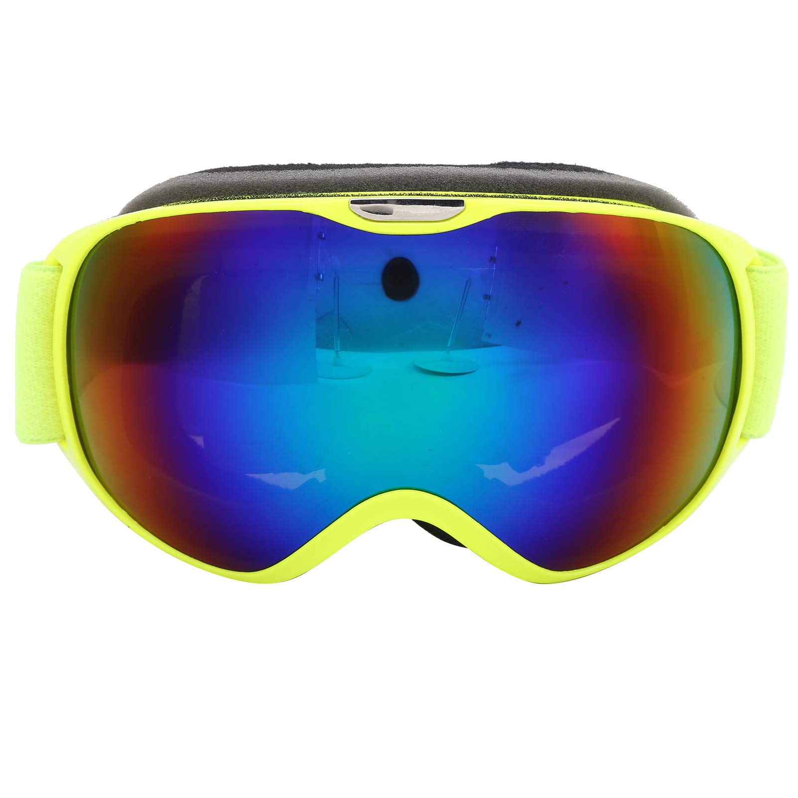 ENTHUSRI Kids Ski Goggles Anti Fog Snowboard Goggles Double Layer PC Lens Climbing Snow Sports Glasses for Outdoor(Yellow)