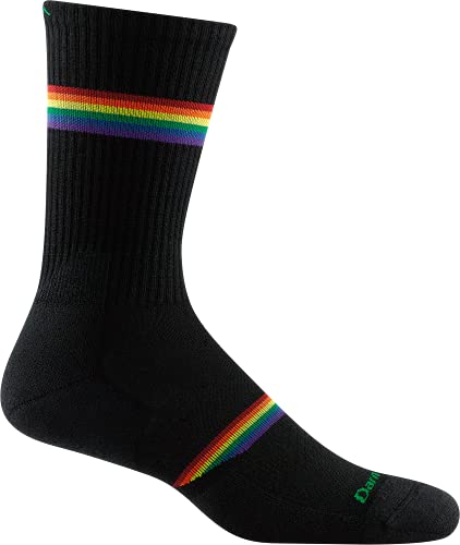 Darn Tough 1111-C-1001-05 Prism Crew Lightweight with Cushion Black Large