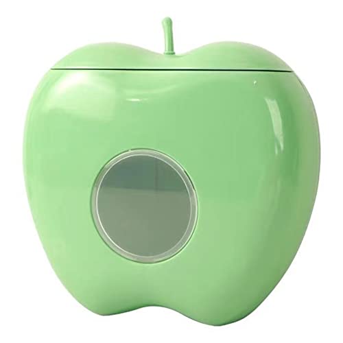 Fresh Keeping Bag Storage Box Wall-mounted Punch-free Large Capacity Space-saving Dustproof Apple Shape Food Cover Cling Film Food Wrap Shower Caps Container Organizer Dispenser for Kitchen Bathroom