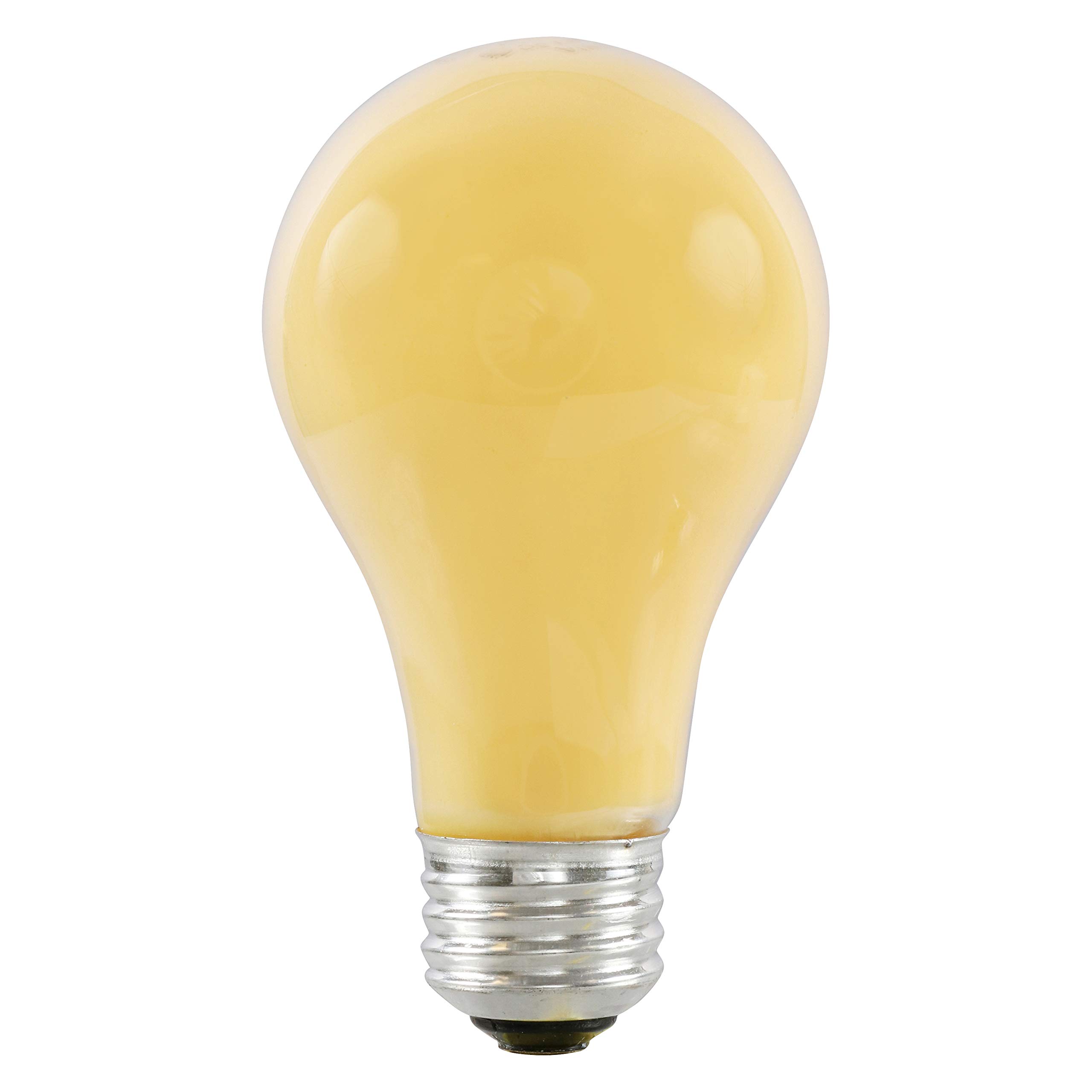 LEDVANCE A19 Incandescent, 100W Yellow Bug Light, 120V, 2 Pack