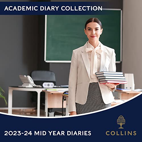 Collins Leadership Academic 2023-24 A4 Day to A Page Mid Year Diary Planner (Appointments) School, College or University Term Journal - July 2023 to July 2024 - Graphite - CP6745-2324