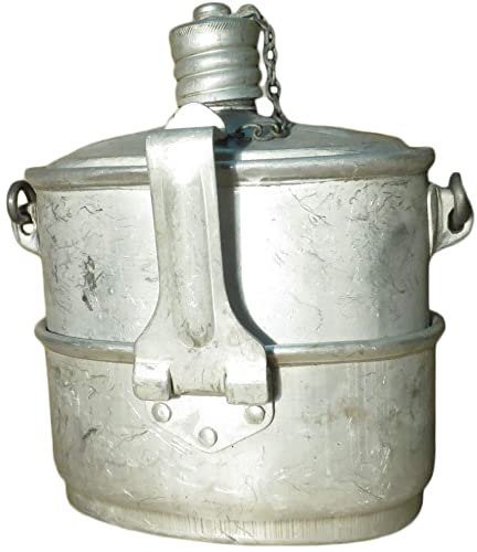 Eosphorus Original USSR Airborne Soldier 3-in-1 Canteen Kit Aluminum Metal Griddle Water Flask Mess Pot