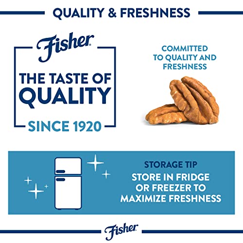 Fisher Chef's Naturals Pecan Halves 24oz (Pack of 1), Unsalted Raw Nuts for Cooking, Baking & Snacking, Vegan Protein, Keto Snack, Gluten Free