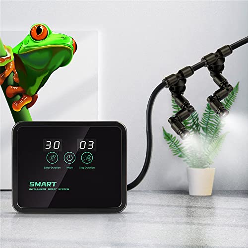 Reptile Automatic Humidifiers Spray System,vivarium Tank Misting System With Adjustable 360° Spray Nozzles And Timing Controller,amphibians Intelligent Humidifier For Rainforest Ecosystem