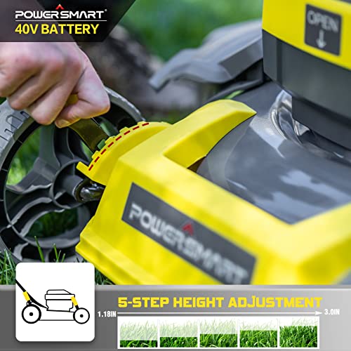 PowerSmart 40V MAX 17-Inch Cordless Lawn Mower & String Trimmer Combo Kit, 4.0Ah Battery and Charger Included (PS76404C)