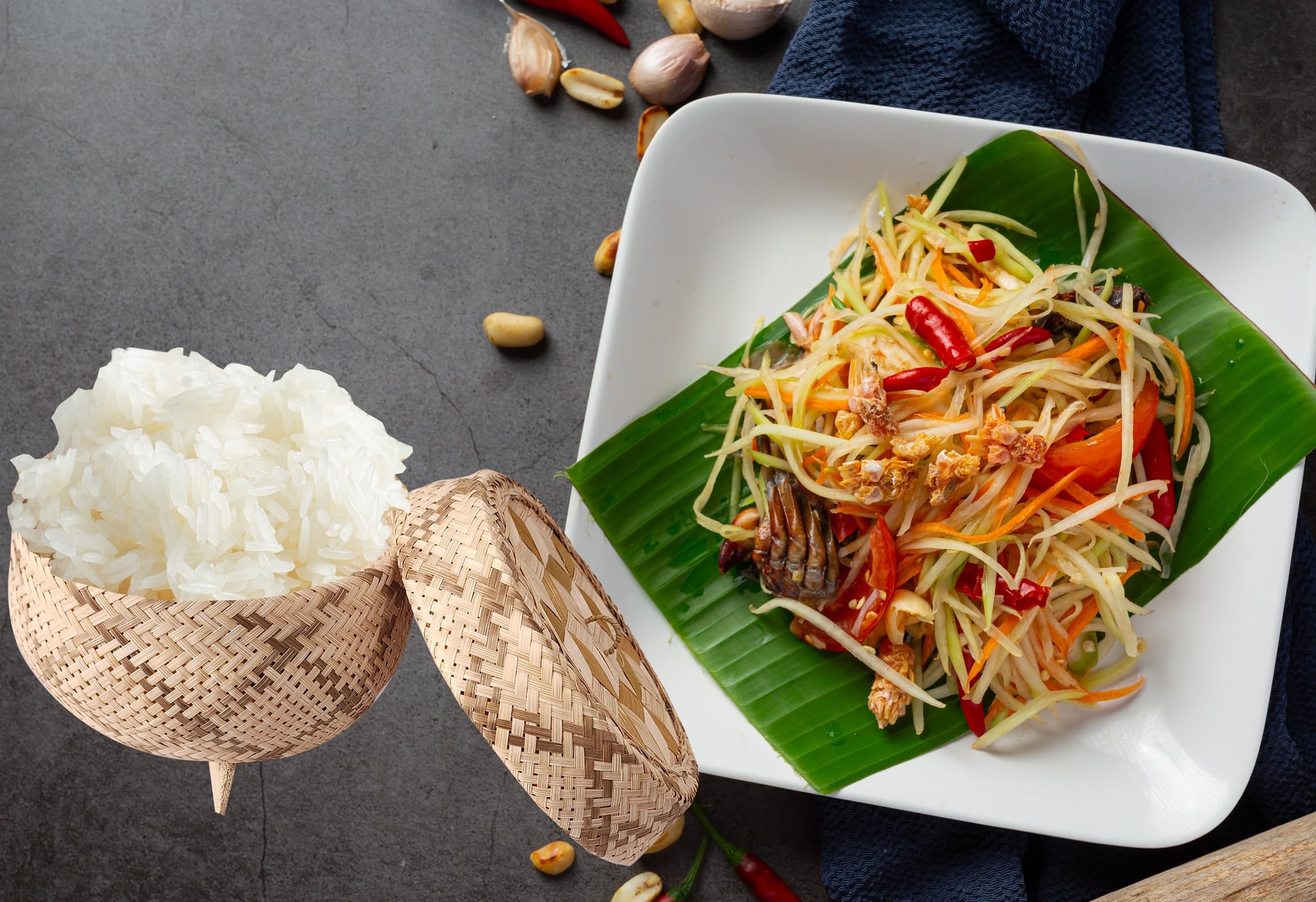 Heavens Tvcz Professional Basket Bamboo Wickerwork Thai Traditional Rice Sticky Steamer Eco-Friendly with Lid Sticky Rice Cooker Steamer Home Electric Cooker Safe