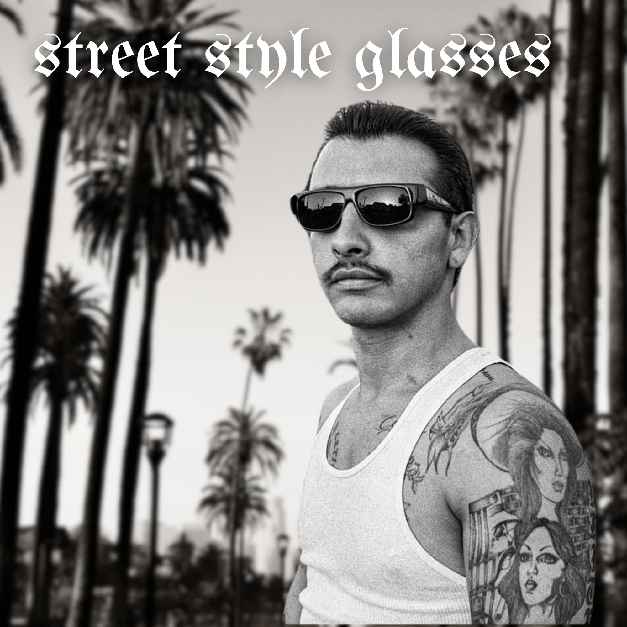 Eay E Cholo Old School Gansta Dark Blackout Lens OG Shades Locs Style Sunglasses, Black, Large