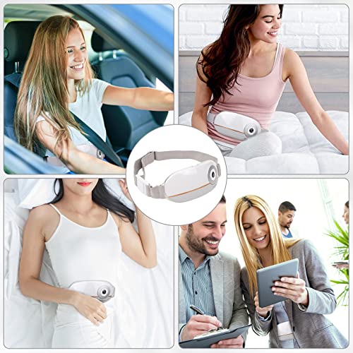 Portable Cordless Heating Pad,Heating Pad 5s Fast Heating,Heating Pads for Cramps with 3 Heat Levels and 3 Massage Modes,Menstrual Heating Pad for Women and Girl (Large-White)