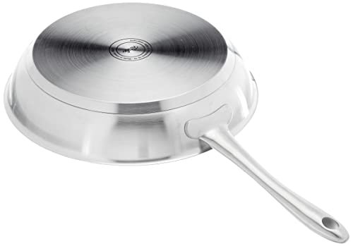 Fissler 081-353-28-100 Frying Pan, 11.0 inches (28 cm), Gas Stove/Induction Compatible, Oven Safe, All Stainless Steel, Silver
