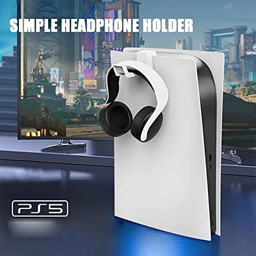 Dasheen PS5 Headphone Holder Headphone Stand Hanger Headphone Hook Earphone Hook Shelving Headset Stand Holder for Universal Gaming Headset, White