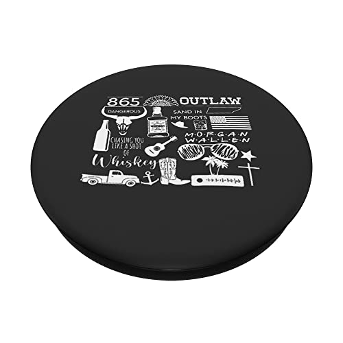 Retro Cowboy Boot Hat Sand In My Boots Western Country Music PopSockets Swappable PopGrip