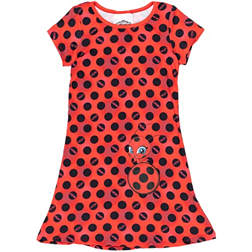 Miraculous Ladybug Little Girls 2 Pack Short Sleeve Dresses Black 7-8