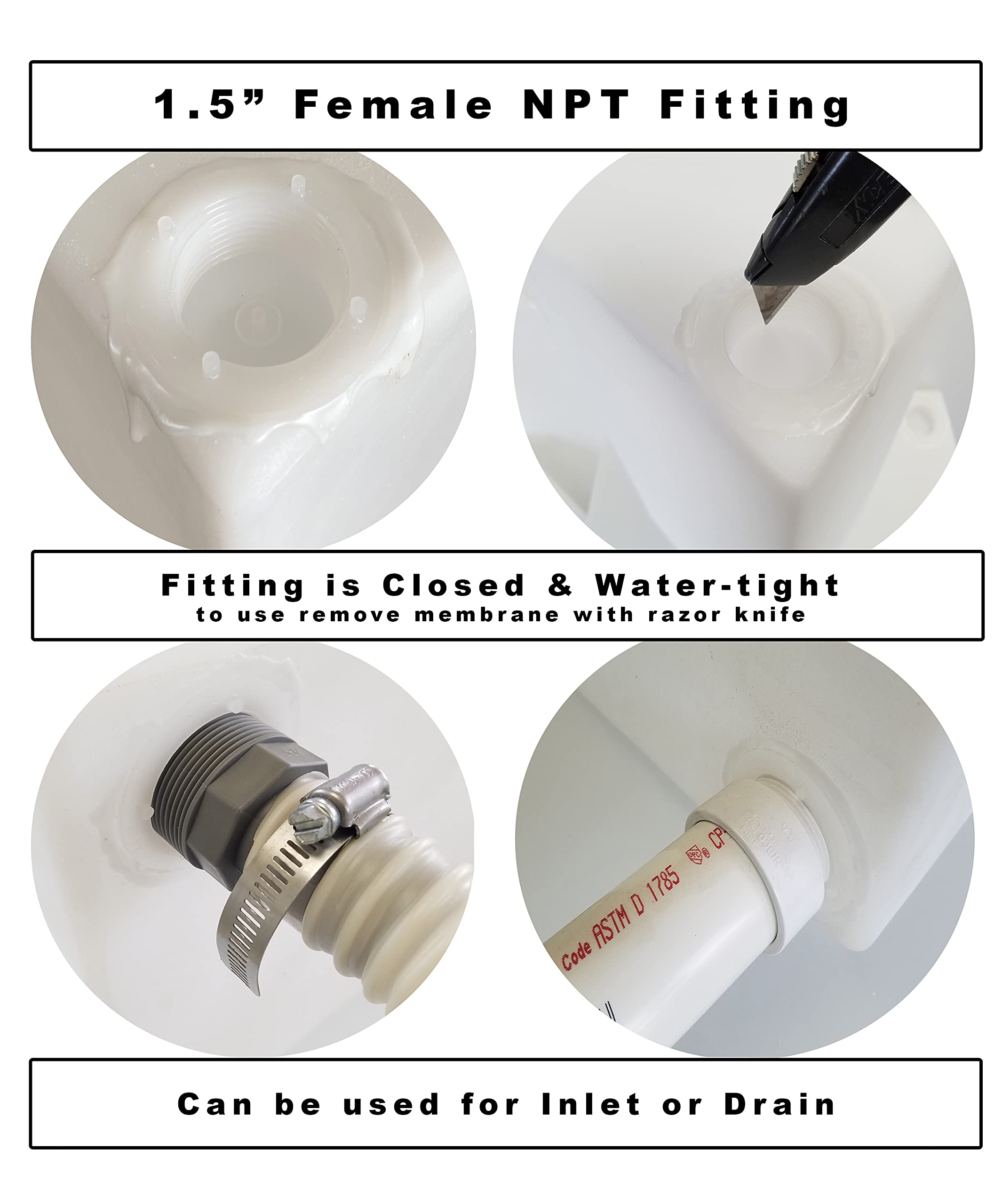 Class A Customs | 18 Gallon RV Fresh and Gray Water Holding Tank | T-1800