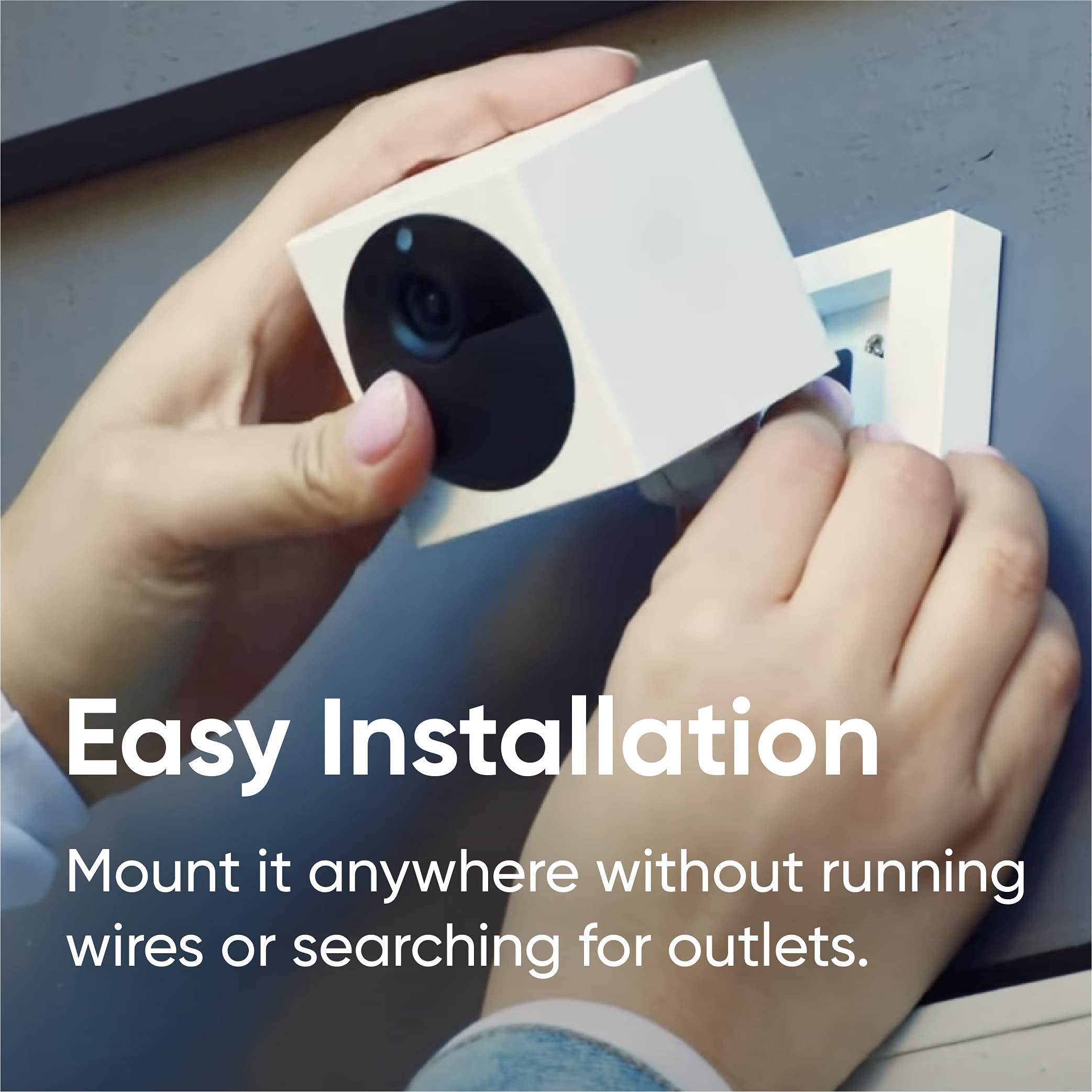 WYZE Cam Outdoor Starter Bundle (Includes Base Station and 1 Camera), 1080p HD Indoor/Outdoor Wire-Free Smart Home Camera with Night Vision, 2-Way Audio, Compatible with Alexa, White (Renewed)