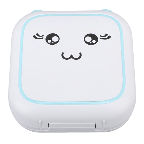 KIMISS Mini Pocket Printer Portable Thermal Printer with Printing Paper for Photos, Journals and Learning Materials | High-Efficiency Study Aid | Portable Office (Blue)