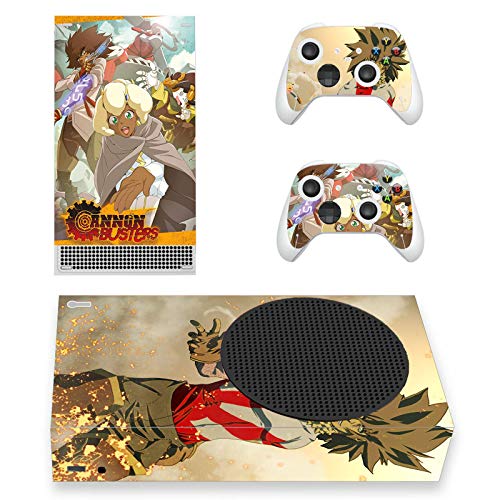 Engraving Cannons Cartoon Movie Game Console Series S Console and Controller Skin Set, Skin Wrap Decal Kit