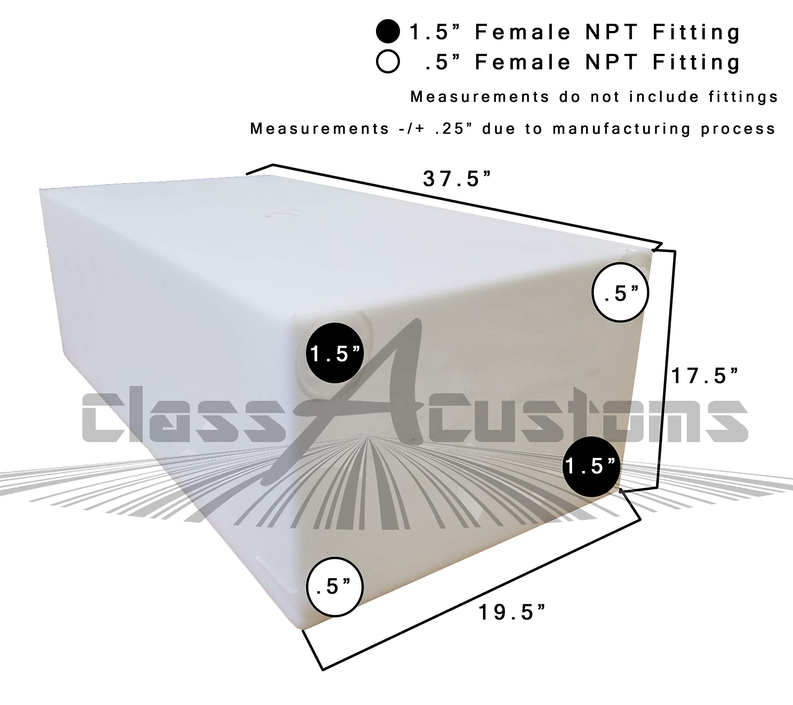 Class A Customs | T-5500 | 55 Gallon Fresh Water Holding Tank