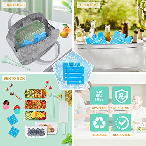 KUBYA Bento Lunch Box Set,Stackable Lunch Container Leak-Proof 3-In-1 Compartment With Ice Packs, Reusable Lunch Bag, Food Bags, Sauce Cups, Lunch Box Microwave Freezer Safe(GREY)