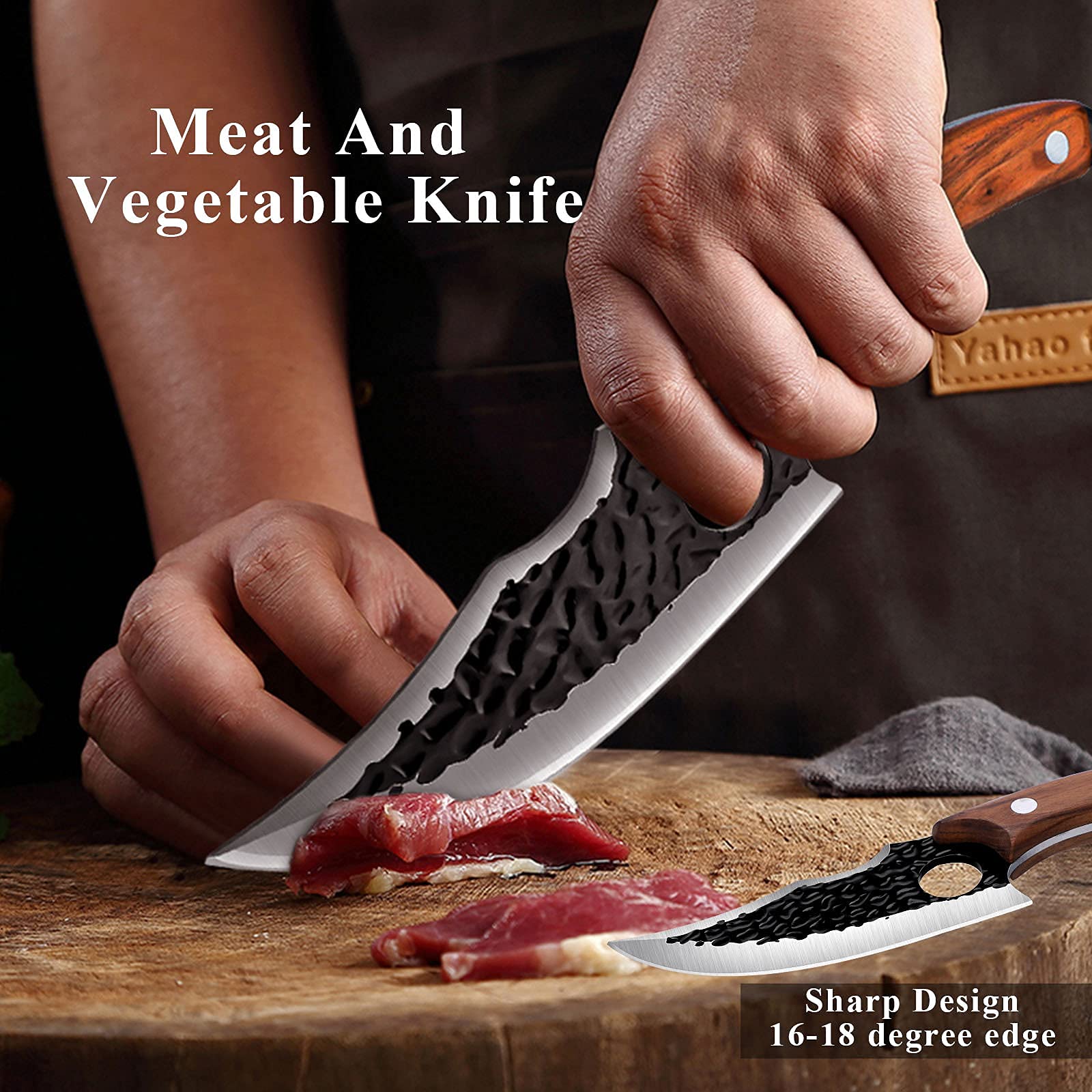 DRAGON RIOT Viking Knife Butcher Knife Meat Knife Outdoor BBQ Camping Knife