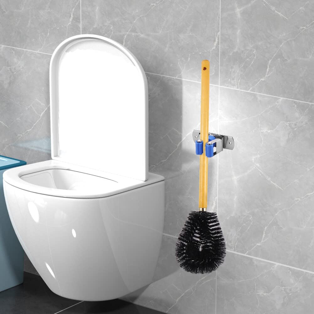 Ikasus Heavy Duty 5PCS Broom and Mop Holder, Orange, Stainless Steel