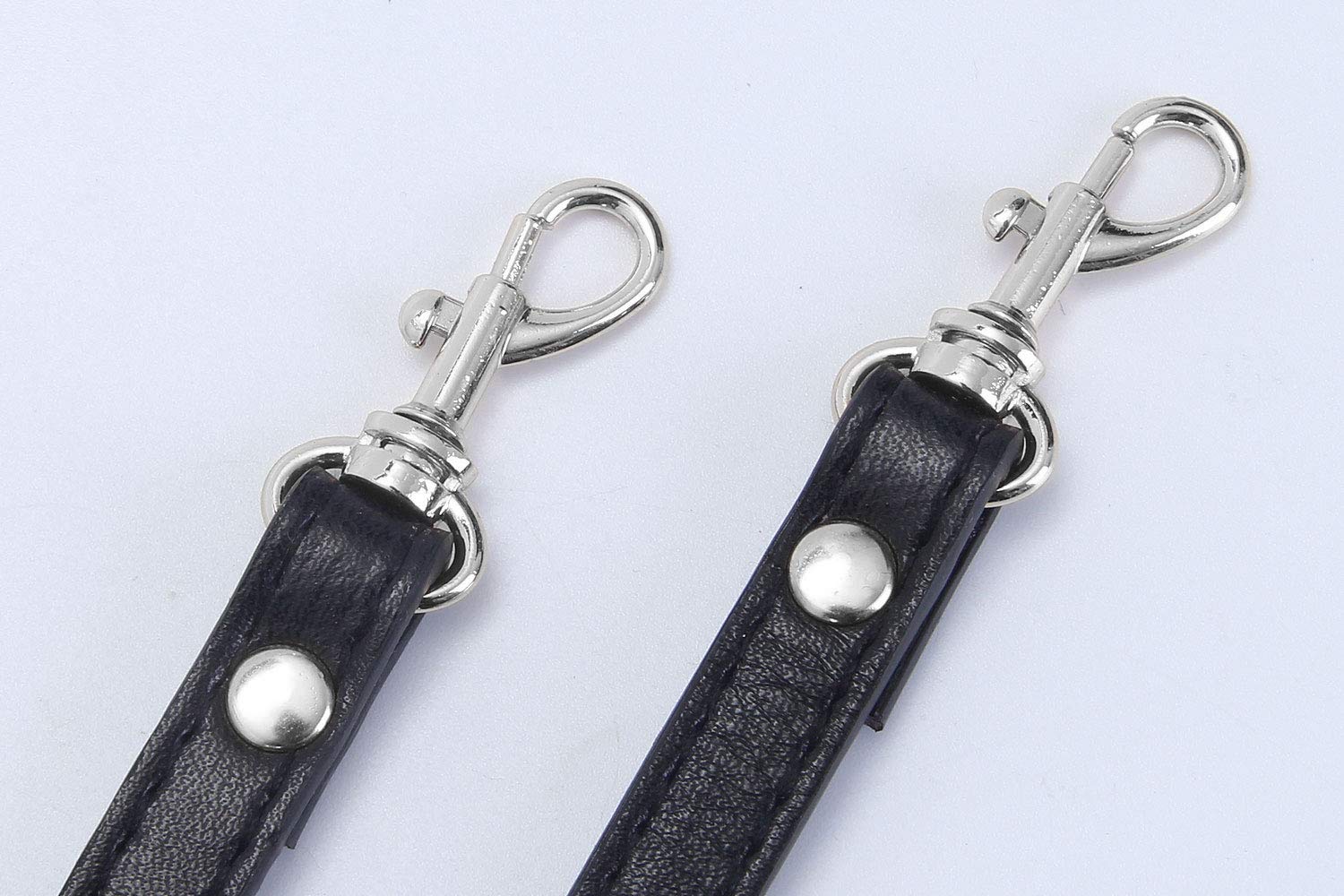 VanEnjoy Adjustable Shoulder Straps for Purse Bag Handbag Wallet Replacement (Black-Silver Metal)