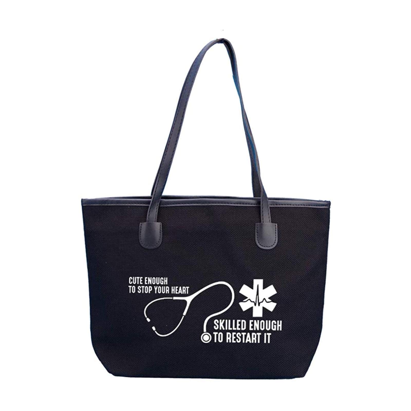 YCXY Nurse Tote Bag Nurse Gifts Cute Funny Printed RN Nursing Work Bag