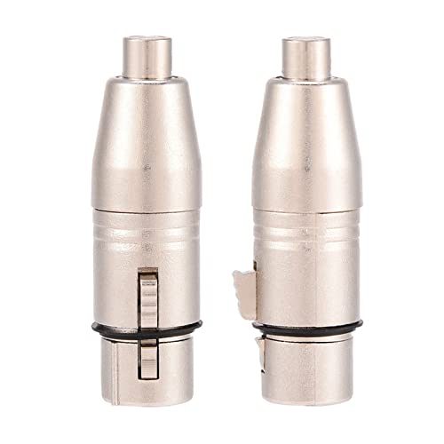 EBTOOLS 2Pcs 3 Pin XLR Female Jack to RCA Female Audio Microphone Mic Connector Adapter XLR to Cinch Coupling Cinch Coupling ad Screw Free Design The XLR Female to RCA