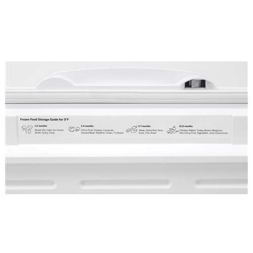 GE FCM16DLWW 65 Inch Freezer with 15.7 cu. ft. Capacity, White Door, Manual Defrost, Energy Star Certified, in White