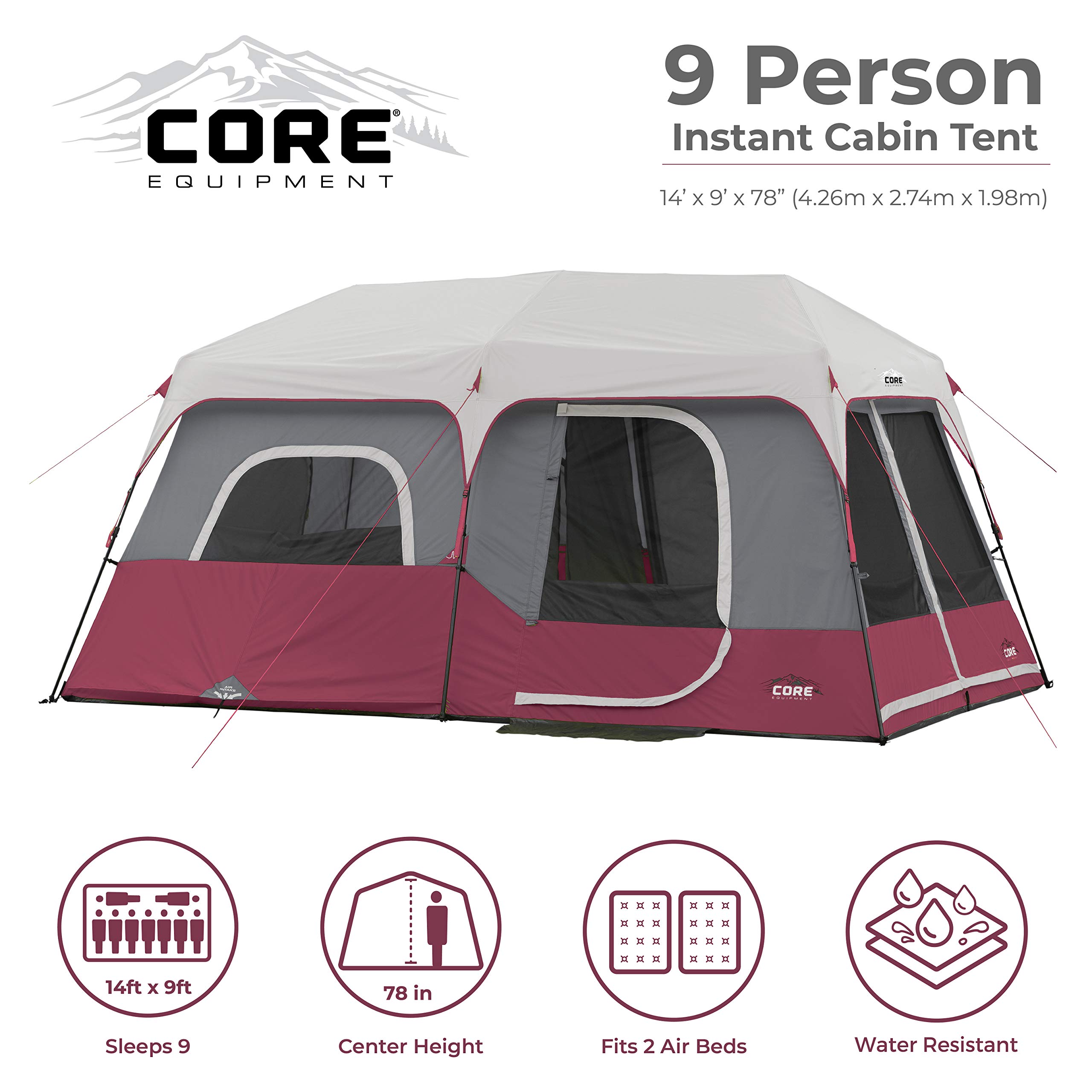 CORE 9 Person Instant Cabin Tent