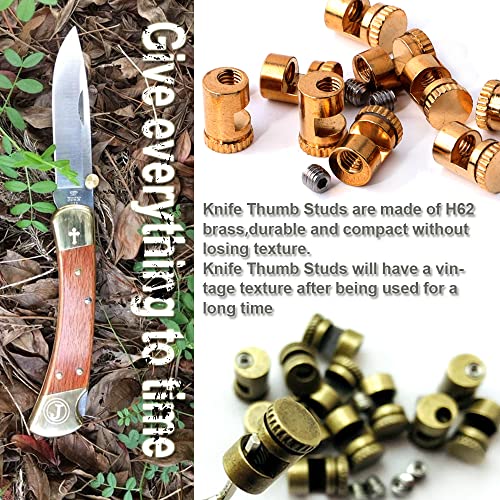 FLAMEDUKE Knife Thumb Studs for Buck 110 Thumb knife for Buck 112 2pcs With Hex for Buck Pocket Knife Edc Knife