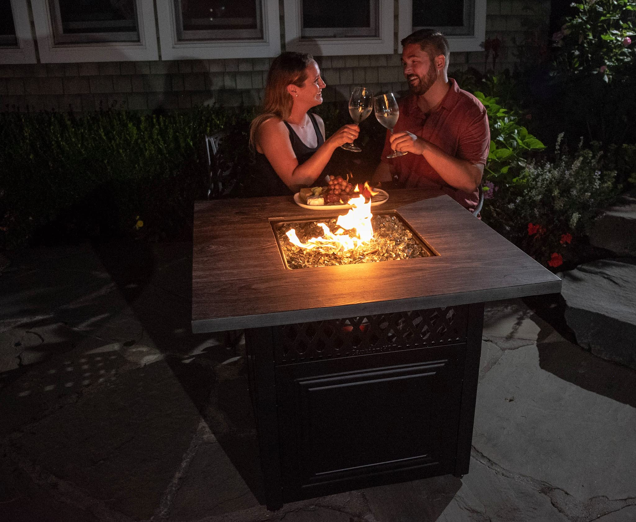 Endless Summer DualHeat Dakota Fire Pit | Dual Heat 2 in 1 Propane Fire Pit & Outdoor Heater | 41,000 Total Combined BTU | 38" Dual Heating Patio Fire Pit | Outdoor Fire Table & Heater