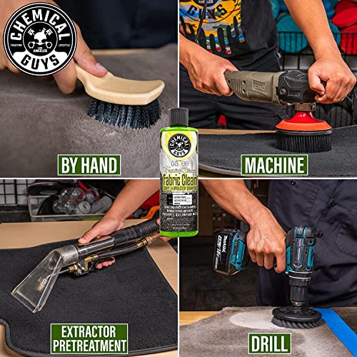 Chemical Guys CWS203 - HOL315 Foaming Citrus Fabric Clean, Easy-to-Use Drill Brush Carpet & Upholstery Fabric Cleaning Kit (Car Carpets, Seats & Floor Mats), 16 fl oz, Citrus Scent