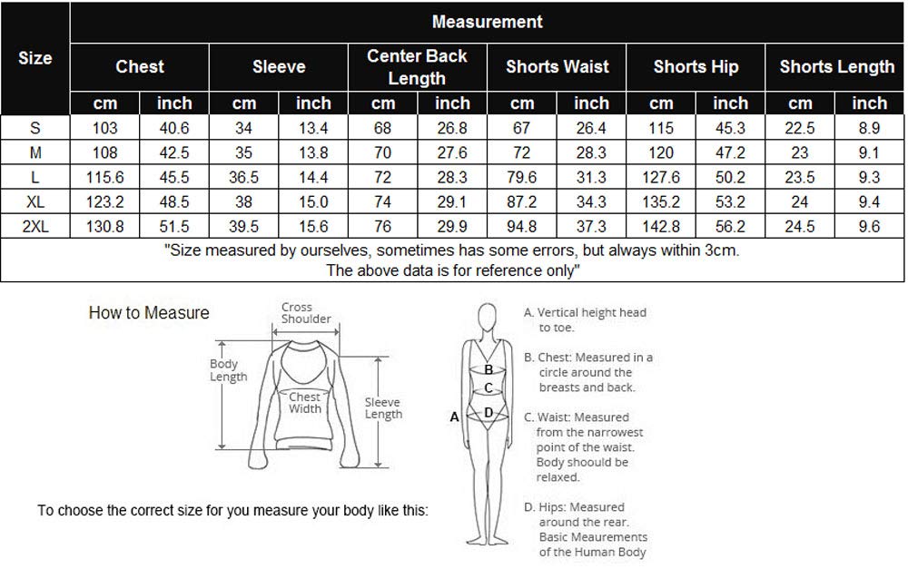 COOrun Men's Workout Tracksuit Short Sleeve for Running Jogging Athletic Sports T-Shirts and Shorts Suit Set