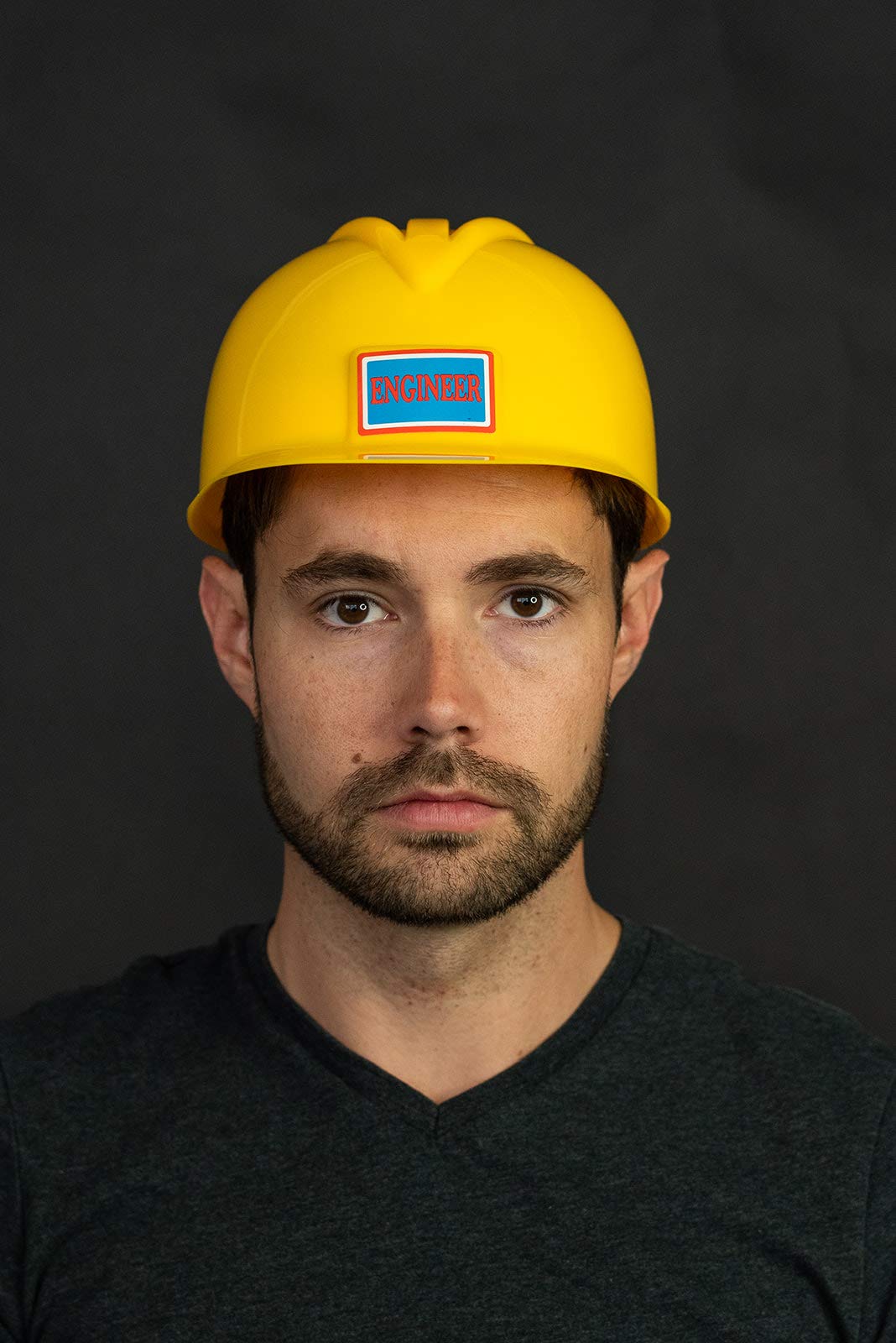 Nicky Bigs Novelties Adult Womens Plastic Novelty Construction Helmet Yellow Engineer Hard Hat Road Worker Costume Theme Prop