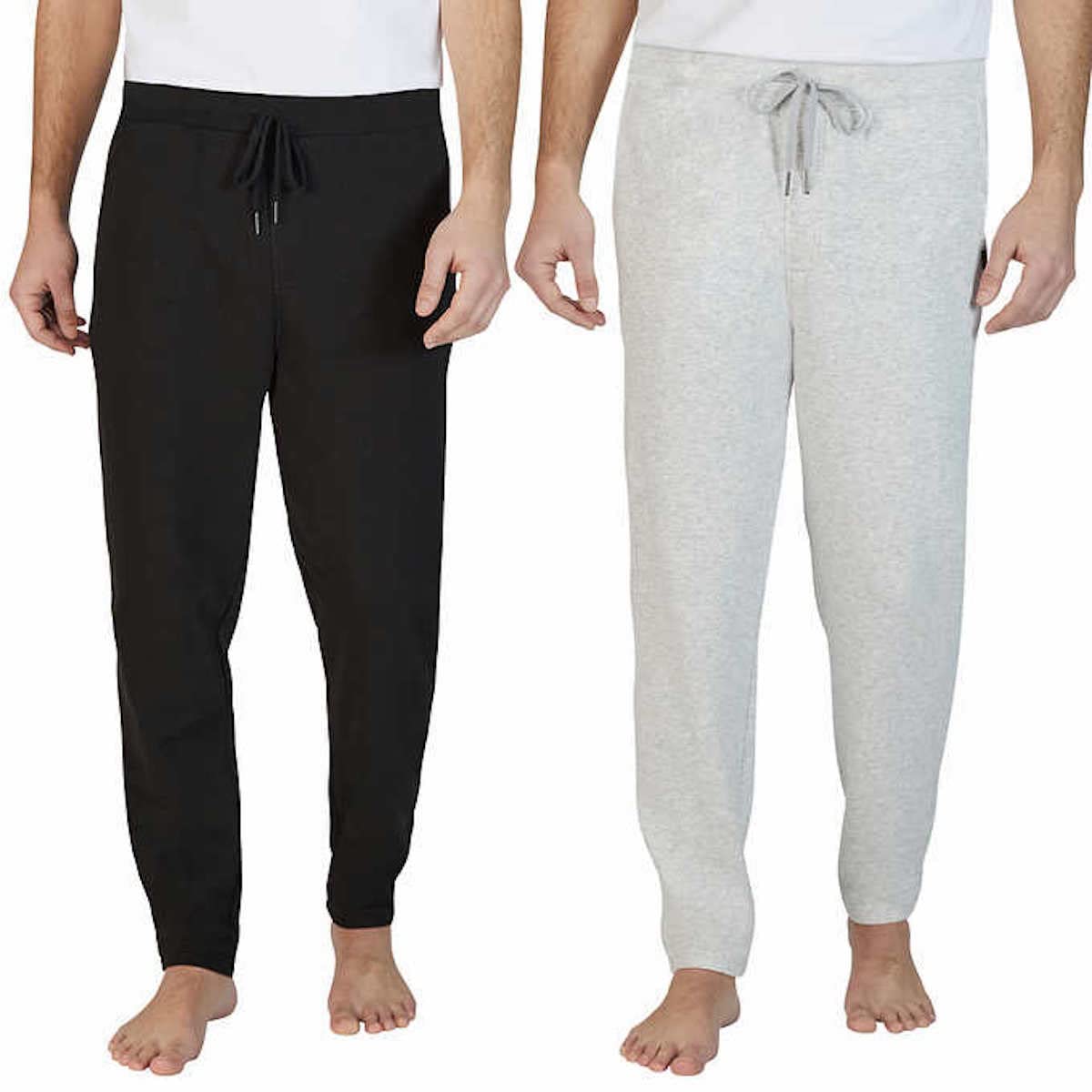 Eddie Bauer Men's Super Soft 2 Pack Lounge Joggers (Heather Navy/Solid Navy, X-Large)