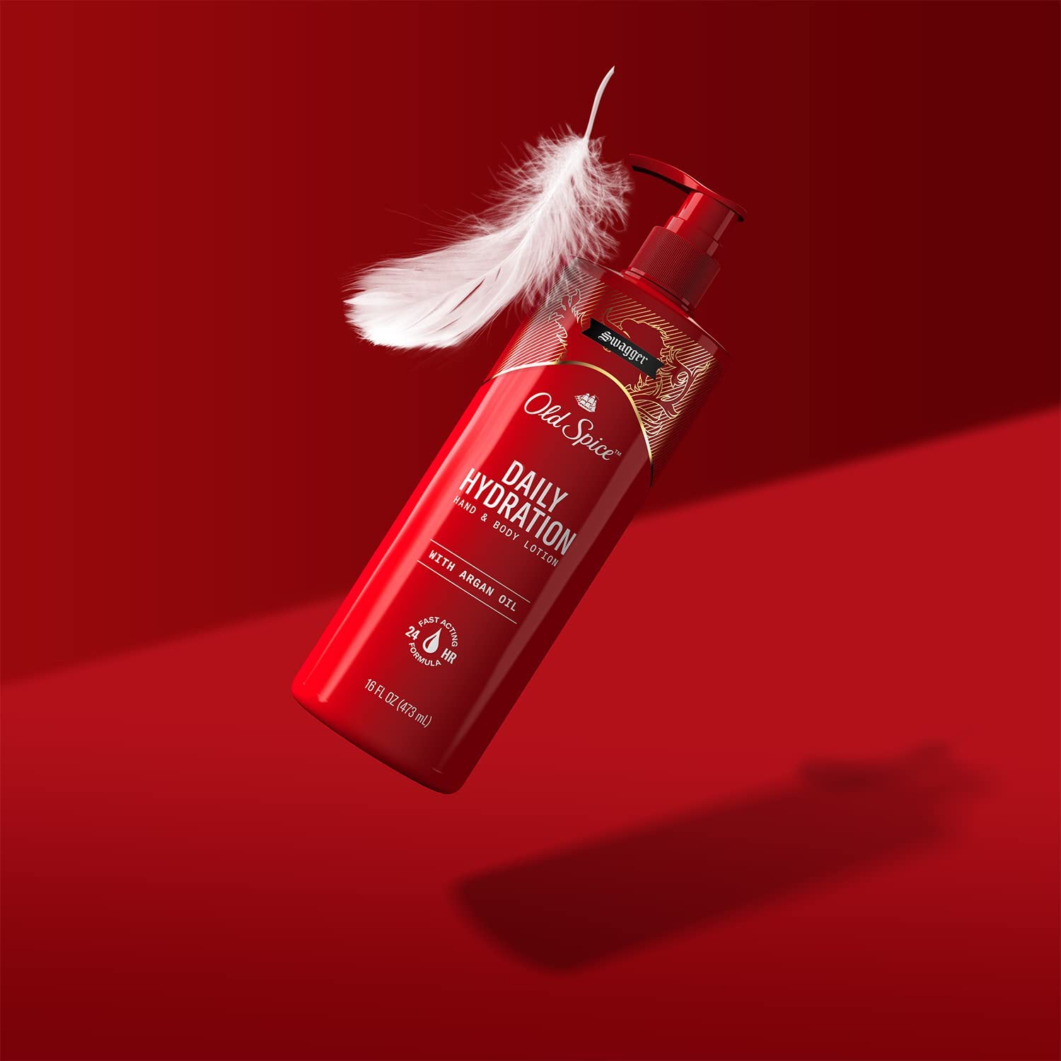 Old Spice Daily Hydration Hand & Body Lotion for Men, Swagger with Argon Oil, 16.0 FL OZ
