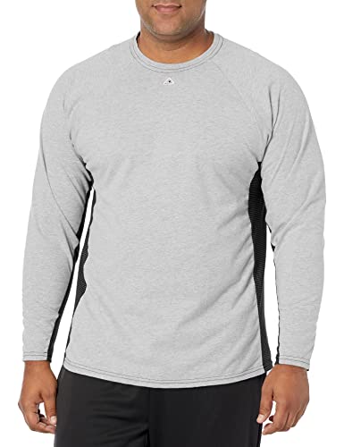 Bulwark Flame Resistant 5.5 oz Cotton/Polyester Long Sleeve Base Layer,Gray,Large