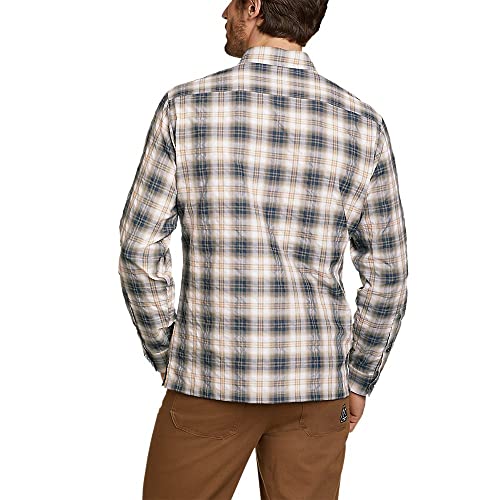 Eddie Bauer Men's Rainier 2.0 Long-Sleeve Shirt, Atlantic, Large, Hiking Shirt