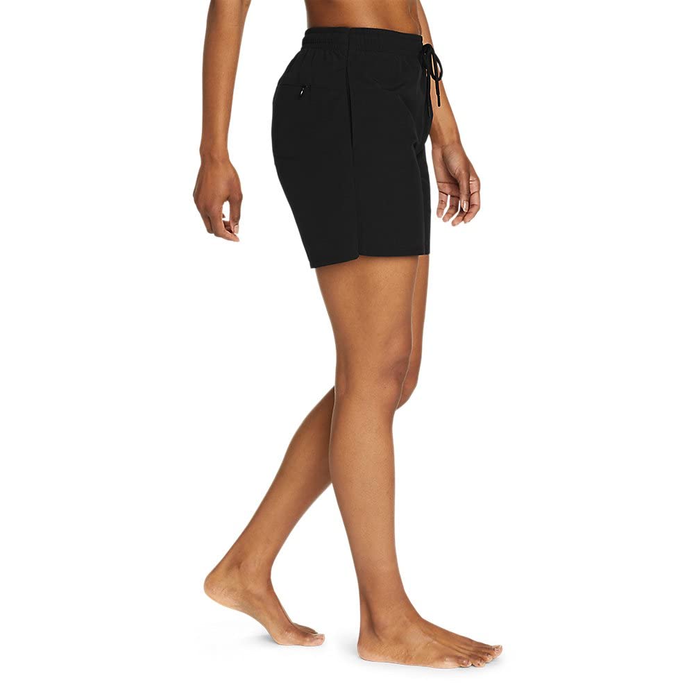 Eddie Bauer Tidal High-Rise Shorts, Black, Medium, Petite
